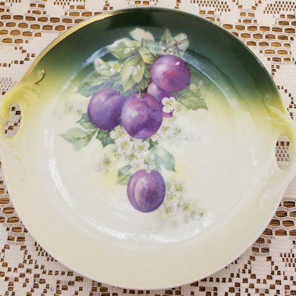 Dining | Antique Three Crowns China German Plums Cake Or Sandwich Plate ...